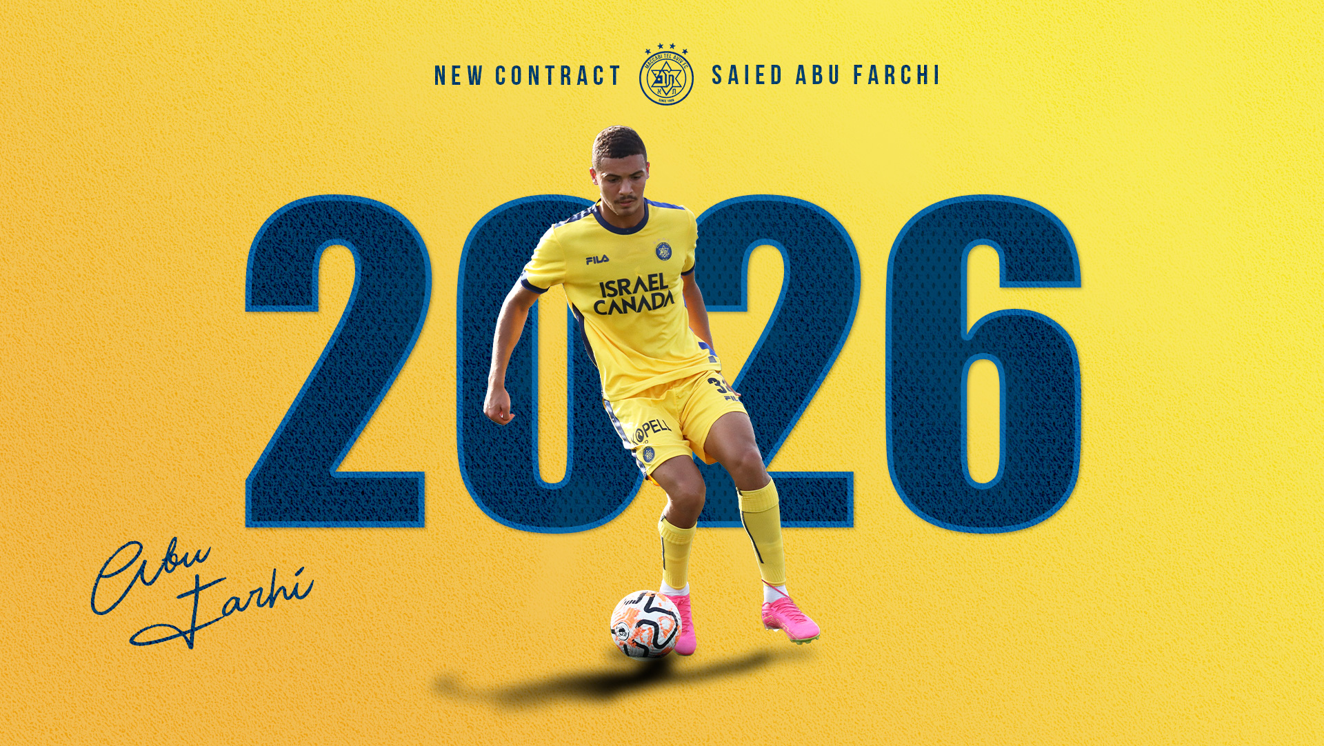 Saied Abu Farchi signs 3-year-deal - Maccabi Tel Aviv Football Club