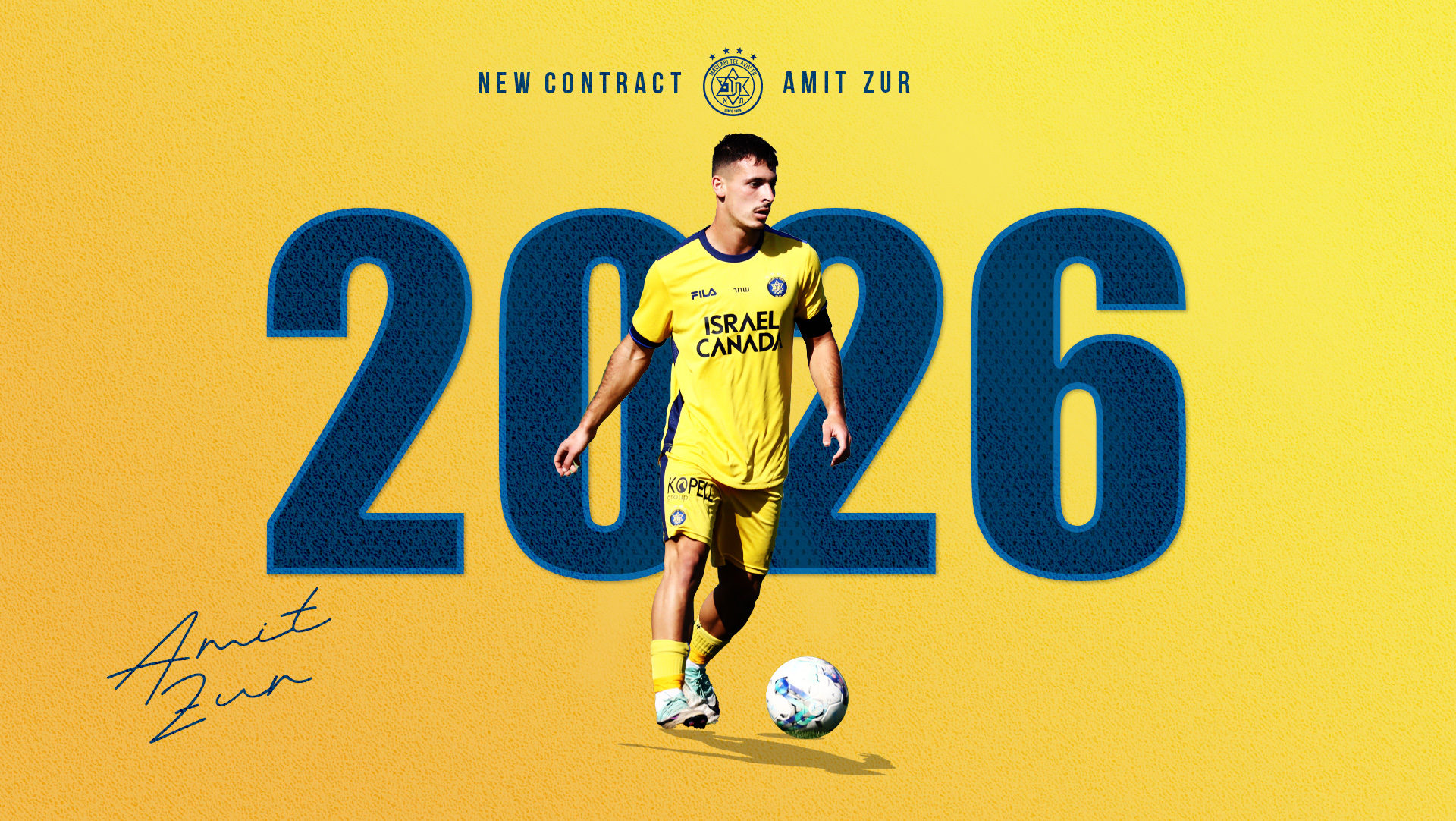 Amit Zur signs new contract - Maccabi Tel Aviv Football Club
