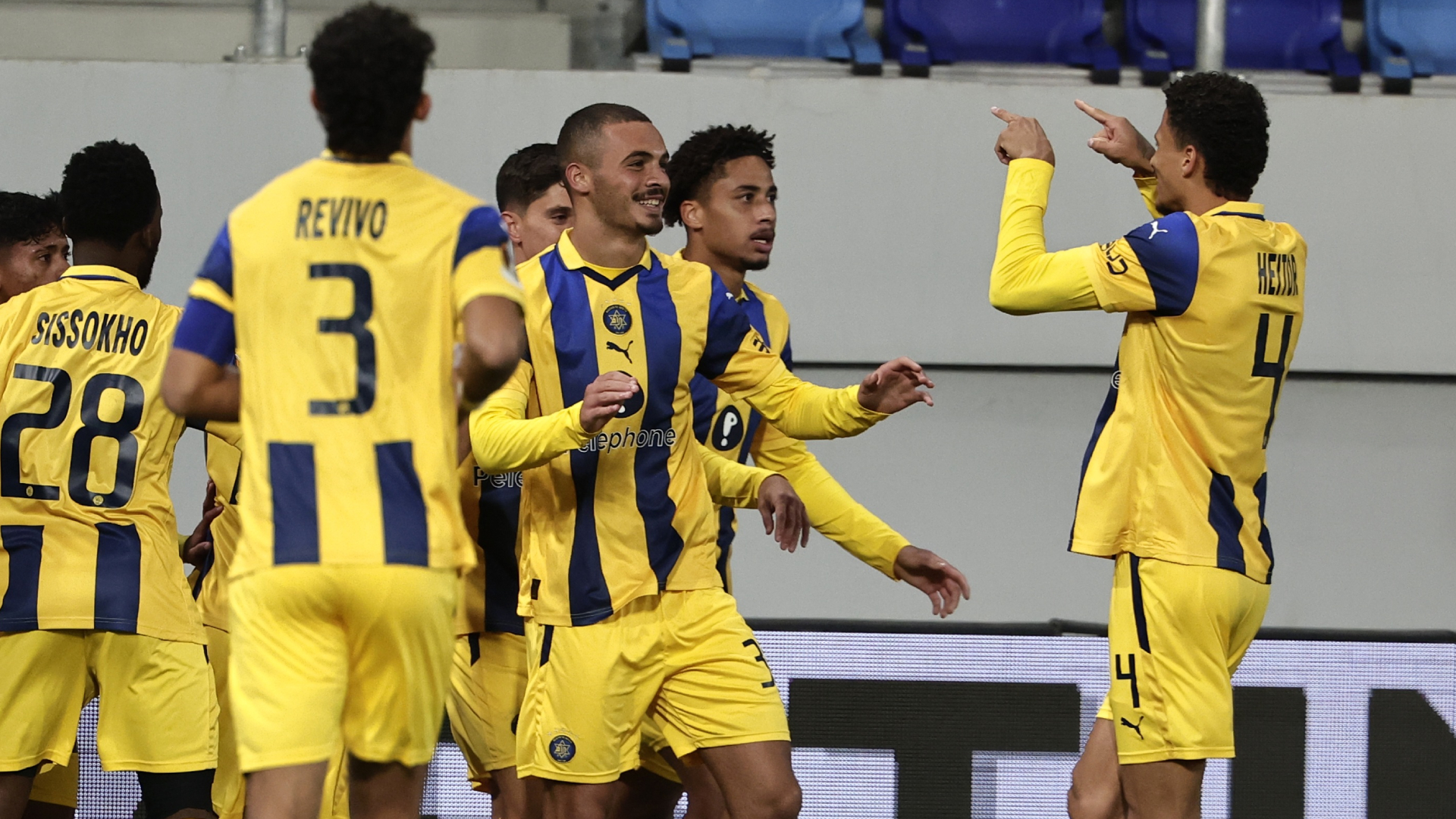 Abu Farchi’s after scoring his goal - Maccabi Tel Aviv Football Club